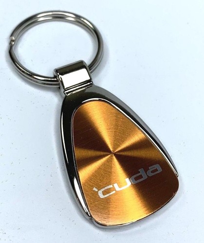 Orange Key Chain Fob w/ Cuda Emblem / Logo (Licensed MOPAR Plymouth ...