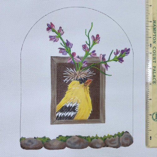 Handpainted Needlepoint Canvas Melissa Shirley Vicki Sawyer Goldfinch ...