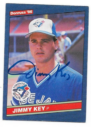 JIMMY KEY 1986 DONRUSS AUTOGRAPHED SIGNED # 561 TORONTO BLUE JAYS | eBay