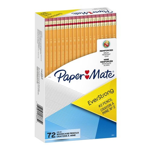 Paper Mate Everstrong Break-Resistant Pencils, #2, HB, Box Of 72 ...