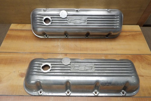 Bowtie Big Block Chevy Aluminum Finned Valve Covers Vintage Motion Baldwin Ansen | eBay