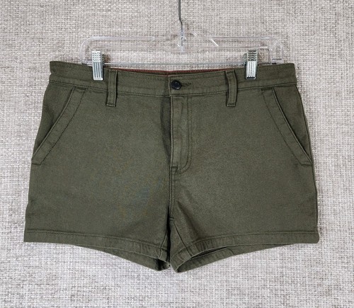 American Giant Canvas Roughneck Shorts Womens 29 Olive Green Stretch ...