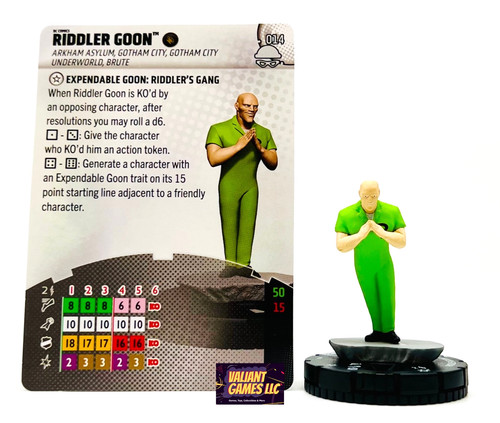DC Heroclix Riddler Goon #014 w/ Card Notorious Set | eBay