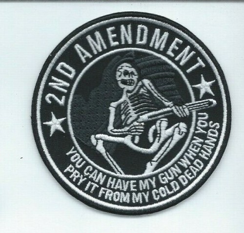 NEW 3 1/2 INCH 2ND AMENDMENT SKULL W/SHOT GUN IRON ON PATCH P1 | eBay