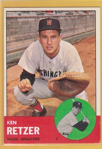 1963 TOPPS BASEBALL KEN RETZER #471 SENATORS EX+/EXMT *73327 | eBay