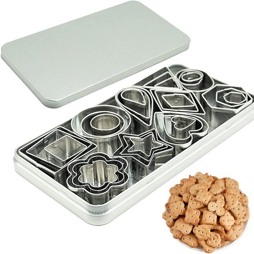 Mini Cookie Cutter Shapes Set - 30 Small Metal Molds to Cut Out Pastry ...
