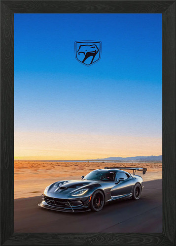 Black Dodge Viper Framed Wall Art Poster Canvas Print Picture | eBay