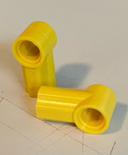 LEGO YELLOW TECHNIC PIN CONNECTOR LOT / SIZE ANGLED #1 / QTY 8x / Part ...