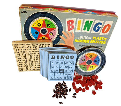 Vintage Bingo Game Whitman 1960s Wheel Cards Just Like Grandma's | eBay