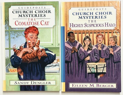2 Guideposts Church Choir Mysteries HC Books Comatose Cat Highly ...
