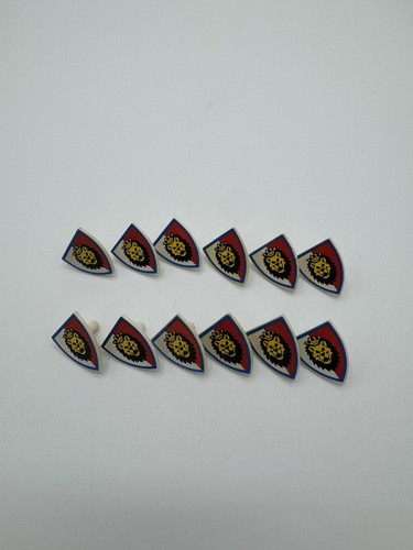 Lego Castle Weapon Shield Heart Shape Lion Head Red & White Halves ...