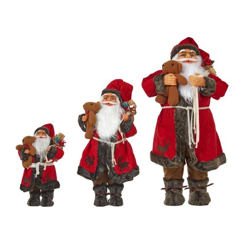 Santa Claus Figurine Traditional Standing Santa Claus Figure | eBay UK