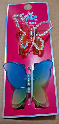 Justice Girls Butterfly Hair Claw Clip, set of 2 Multi-color | eBay
