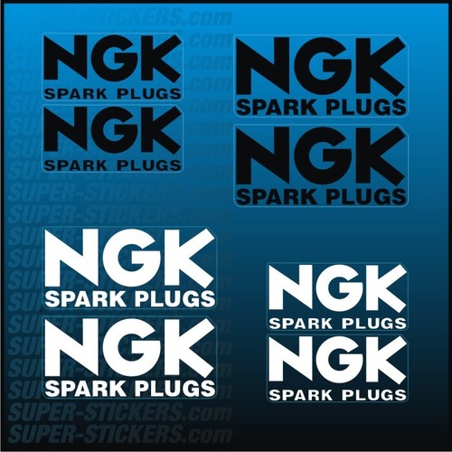 2pcs NGK SPARK PLUGS Logo Decal Sticker Vinyl Aufkleber Pegatina Pick ...