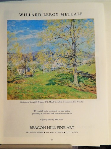 WILLARD LEROY METCALF/ THOMAS MORAN ART PIECES VTG ORIG 1995 ...
