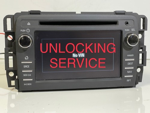 2013-2017 Chevy GMC Buick GM Mylink Radio Unlock Program Service