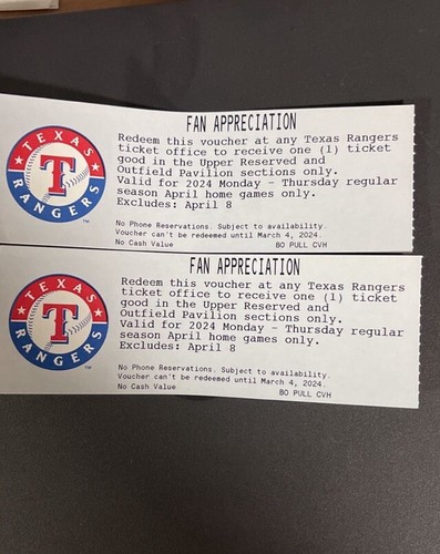Texas Rangers Tickets 2024 | eBay