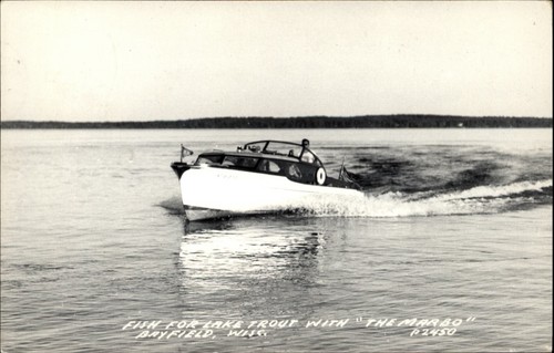 RPPC Fish for Lake Trout Bayfield Wisconsin vintage postcard m288 | eBay