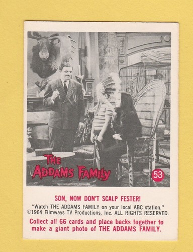 1964 THE ADDAMS FAMILY trading card #53 "original" | eBay