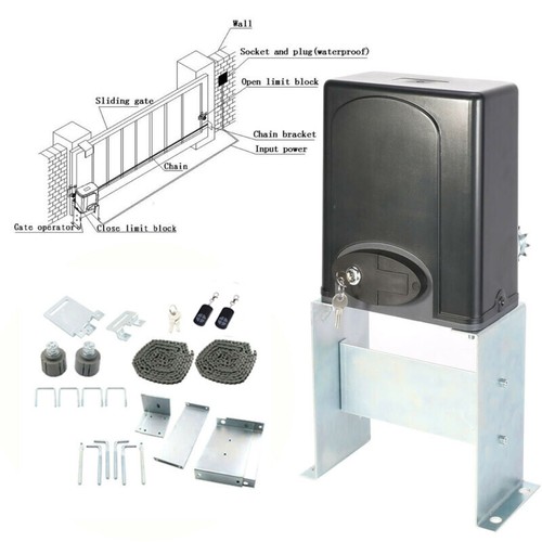 Auto Sliding Slide Gate Opener Hardware Driveway 1400LBS Door Operator ...