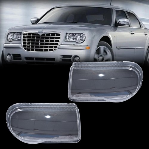 A Pair Front Headlight Lens Cover Shell Clear For Chrysler 300 300C ...