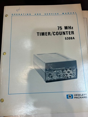 HEWLETT PACKARD HP 5308A TIMER COUNT OPERATING & Service Manual USERS ...