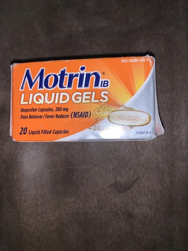 Motrin Liquid Gels 20 Count Relieves Minor Aches and Pains Exp 5/24 | eBay