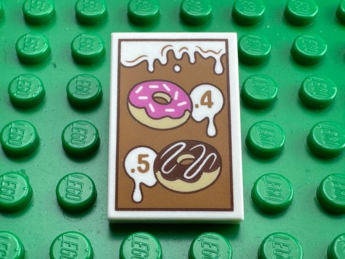 Lego Tile 2 x 3 With Dripping Icing, Doughnuts Menu Prices | eBay