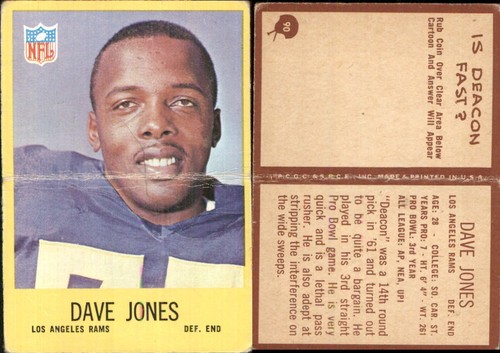 Dave Jones 1967 Philadelphia #90 Card Los Angeles Rams FREE SHIP ...