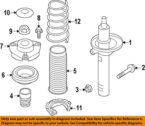 AUDI OEM 15-18 A3 Front Suspension-Strut Mount Bolt N10127707 | eBay