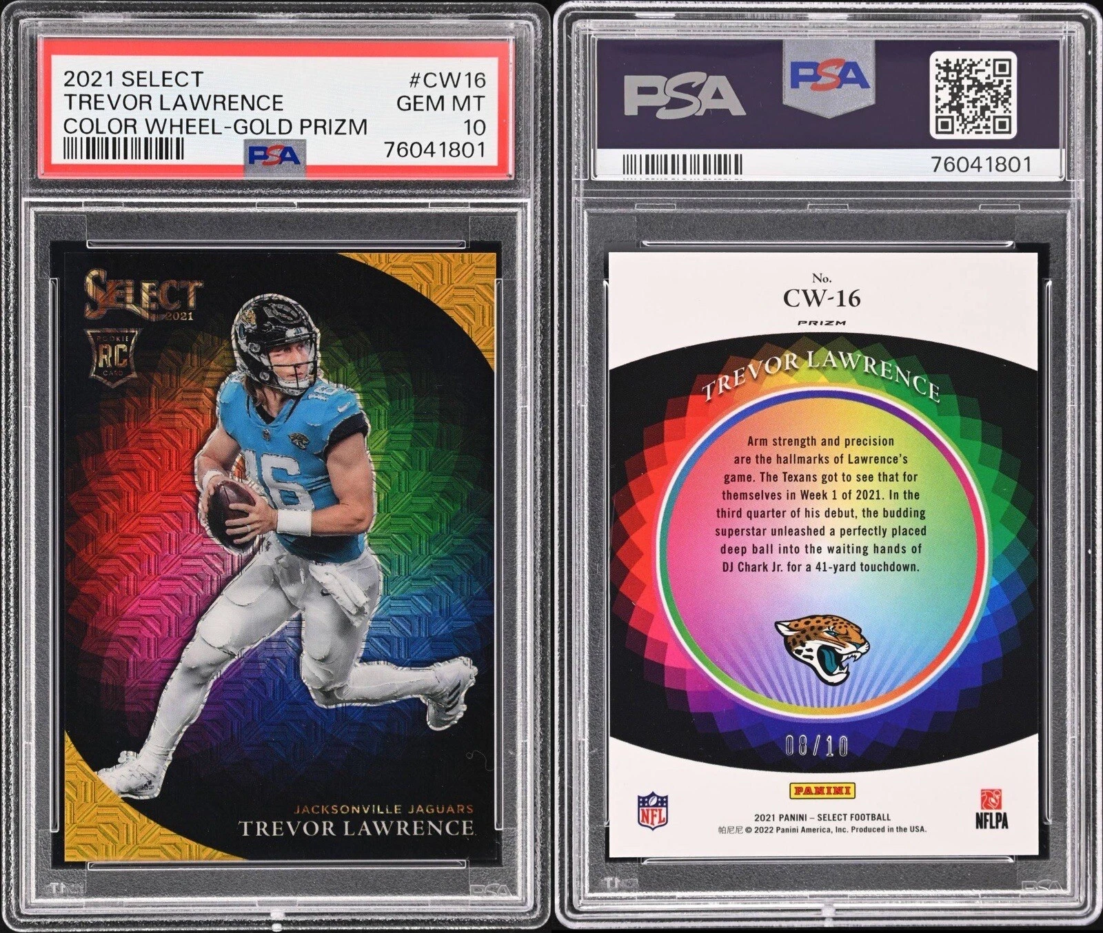 Trevor Lawrence 2021 Select #CW-16 Color Wheel - Gold /10 Price Guide ...