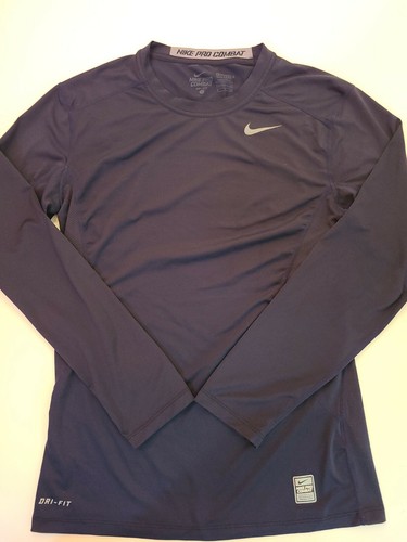 Nike Pro Combat Men's Small Dri-fit Fitted Black Athletic Pullover | eBay