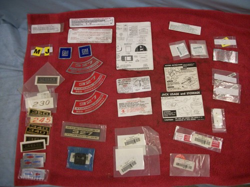 Misc Lot of Engine Compartment Decals, New | eBay