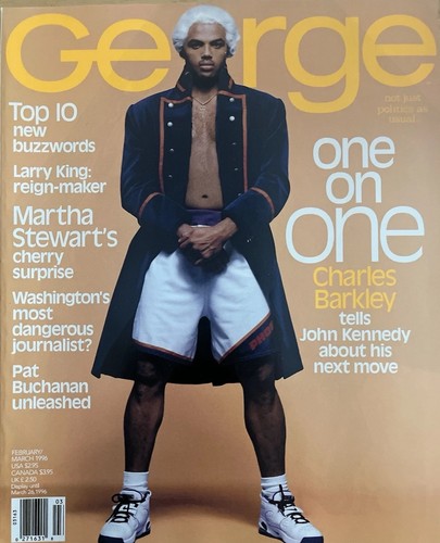George Magazine February 1996 Charles Barkley Front Cover Excellent ...