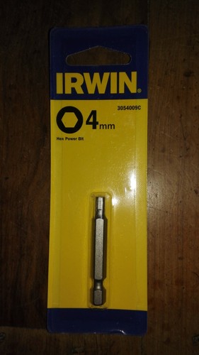25 pcs 4mm Allen bit x 50mm long. Standard hex shank (1/4") IRWIN ...