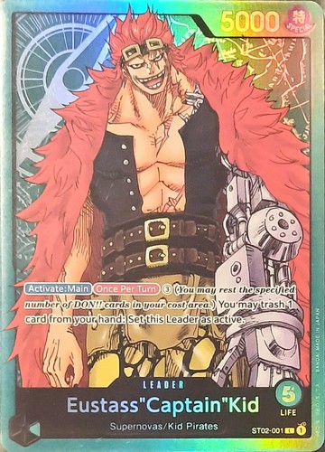 One Piece TCG - Leader Einzelkarte - ST02-001 Eustass"Captain"Kid L/EN ...