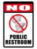 RESTROOM FOR CUSTOMER SIGN DURABLE ALUMINUM NO RUST FULL COLOR CUSTOM ...