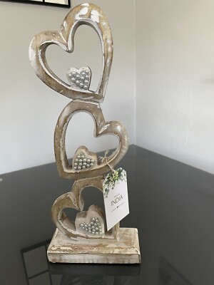 Wooden Heart Sculpture for sale | eBay