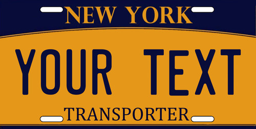 CUSTOMIZE THIS NEW YORK LICENSE PLATE - ANY TEXT YOU WANT, TRANSPORTER ...
