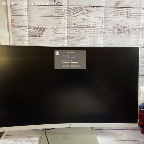 HP HEWLETT PACKARD Z4N74AA 27-inch Curved Monitor 1920x1080 5ms HDMI ...