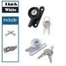 Nickel Plated Security Door Bolt Window Lock - With Or Without Star Key ...