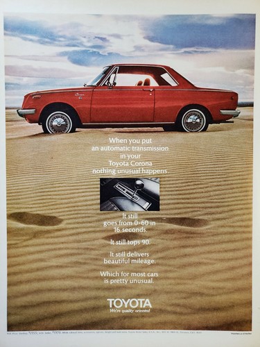 Lot of 2 Vintage 1968 Toyota Print Ads Ephemera Wall Art Decor | eBay