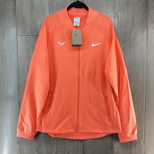 Nike DRI-FIT Men's Rafa Nadal Tennis Jacket Bright Mango Size L DV2885 ...