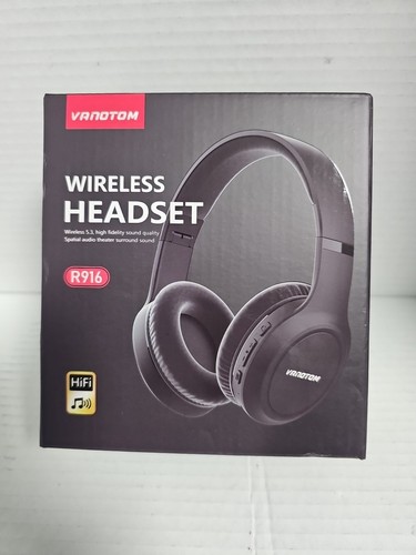 VANOTOM WIRELESS HEADSET R916, Black, WiFi, bluetooth, noise ...