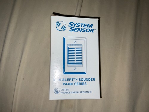 System Sensor PA400W Mini-Alert Sounder White Pa400 Series Alarm 12v To ...