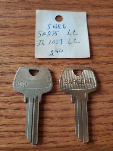 Lot of 2 Sargent LC Key Blanks locksmith SA275 1007 K175 | eBay