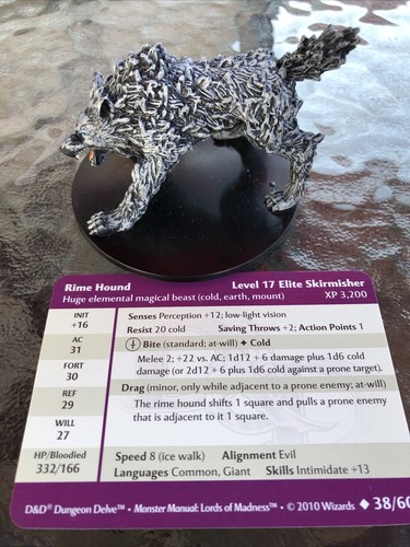 D&D Miniatures: DDM4 Lords of Madness 38/60: Rime Hound with Card | eBay