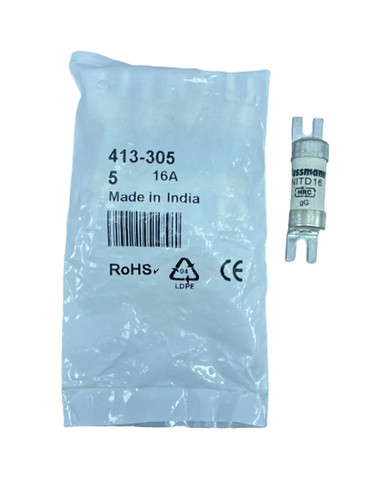 Bussmann NITD16 HRC gG BS88.2:1988 550VAC 80KA 413-305 16A A1 Fuse | eBay