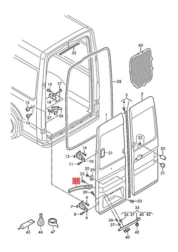 Genuine VW Crafter E-Crafter SCB SCC SXB SYB SYC SYD SYI Door Catch ...