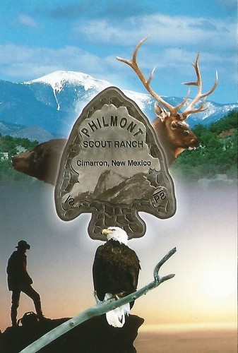 Postcard New Mexico Cimarron Philmont Scout Ranch Logo MINT Unused Boy ...